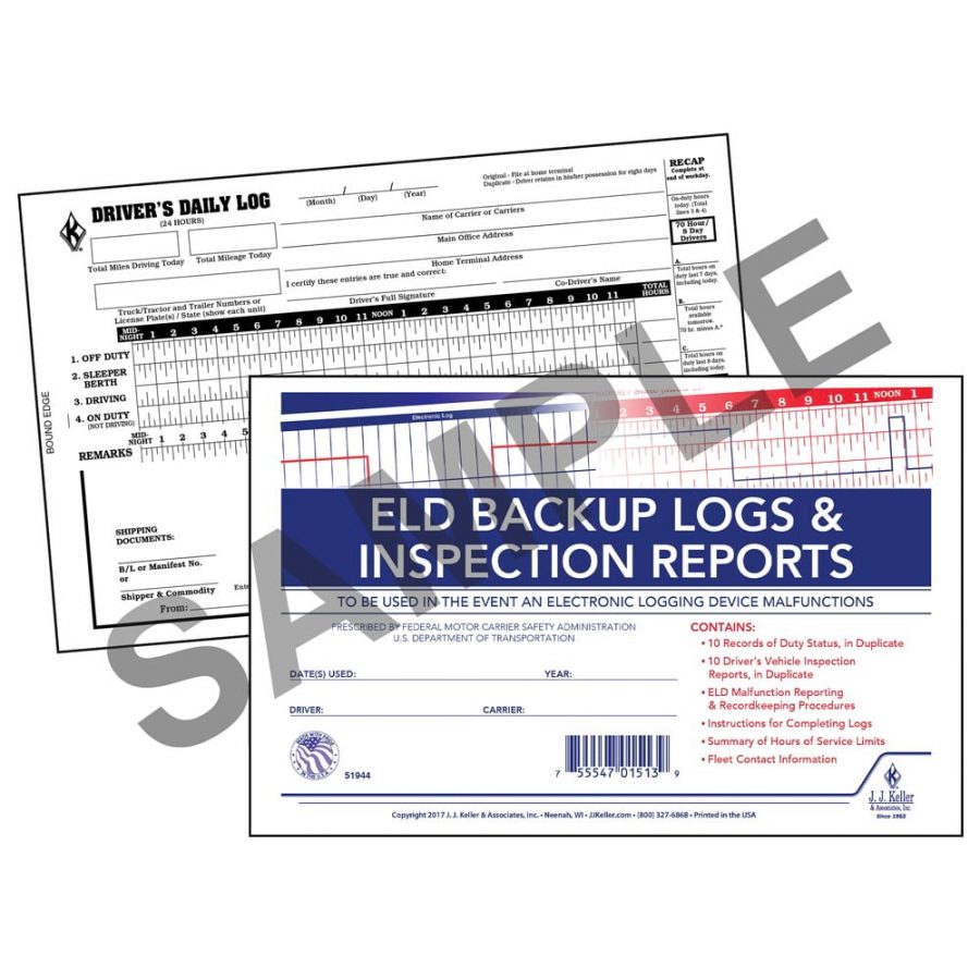 ELD Backup Log Book with Detailed DVIR, 2-Ply, with Recap – Stock -Part ...
