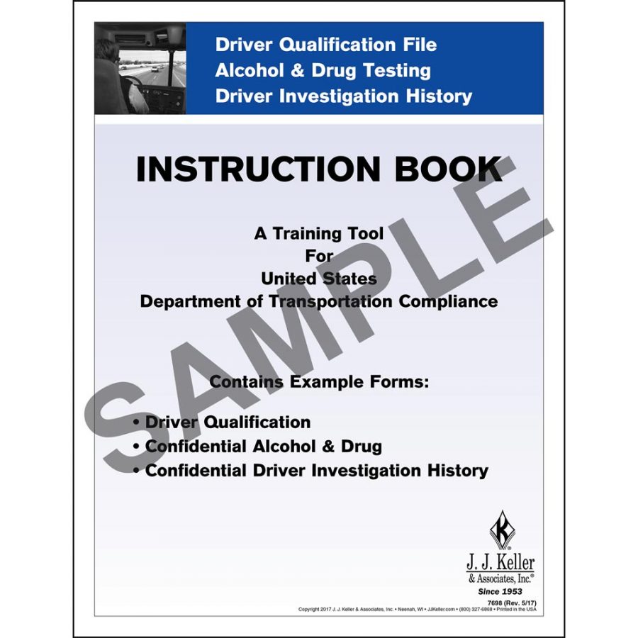 Driver Qualification File Instruction Booklet (Qty: 1 Units) – American ...