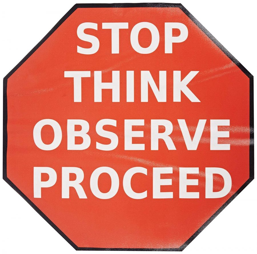 Mighty Line STP16wMsg Stop Sign Floor Sign With Message 16-Inch by 16 ...