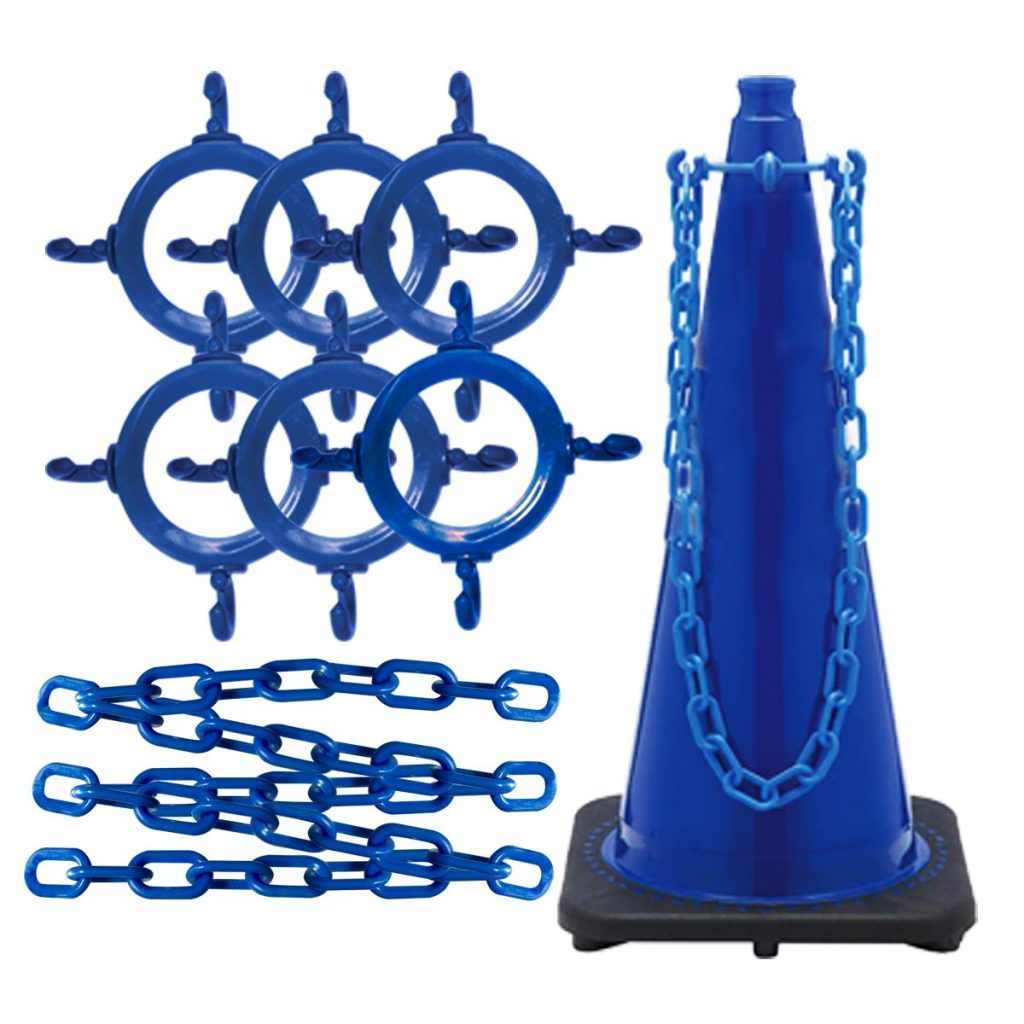 Mr. Chain Cones and Chain Connector Set – (Blue) – American Pride