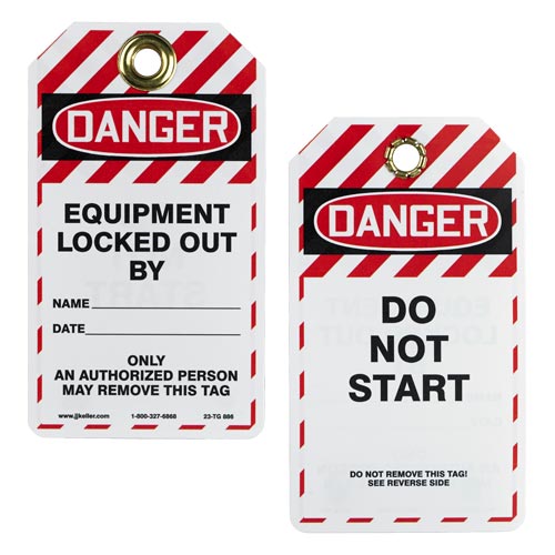 Double-Sided Lockout/Tagout Tag – Danger Do Not Start – Danger – Do Not ...